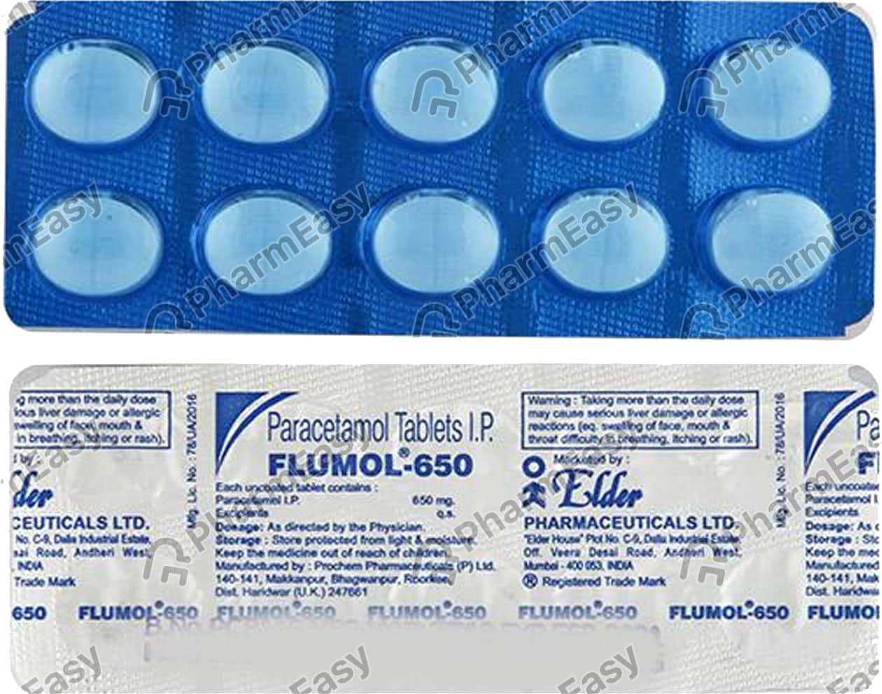 Flumol Dt 650 MG Tablet (10): Uses, Side Effects, Price & Dosage ...