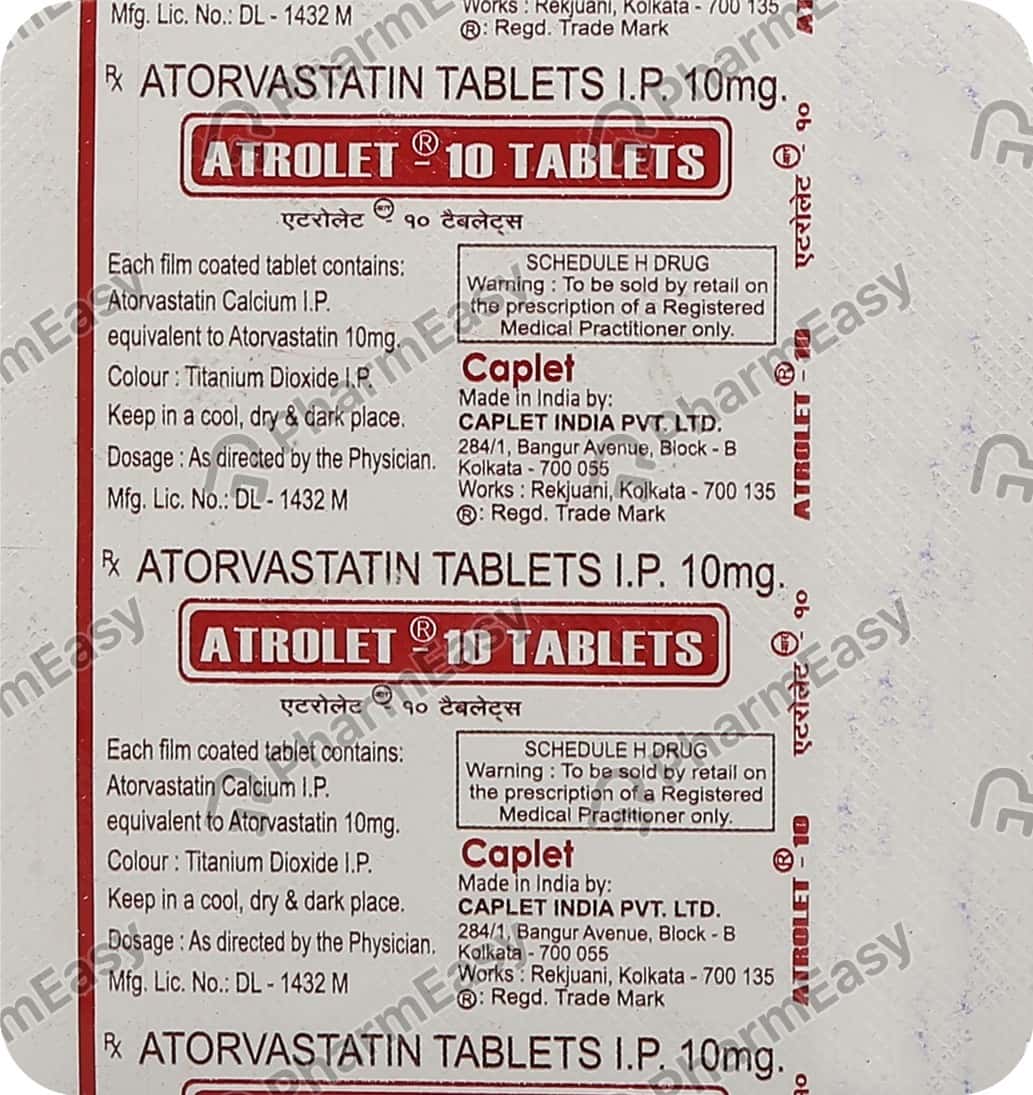 Atrolet 10 MG Tablet (20): Uses, Side Effects, Price & Dosage | PharmEasy