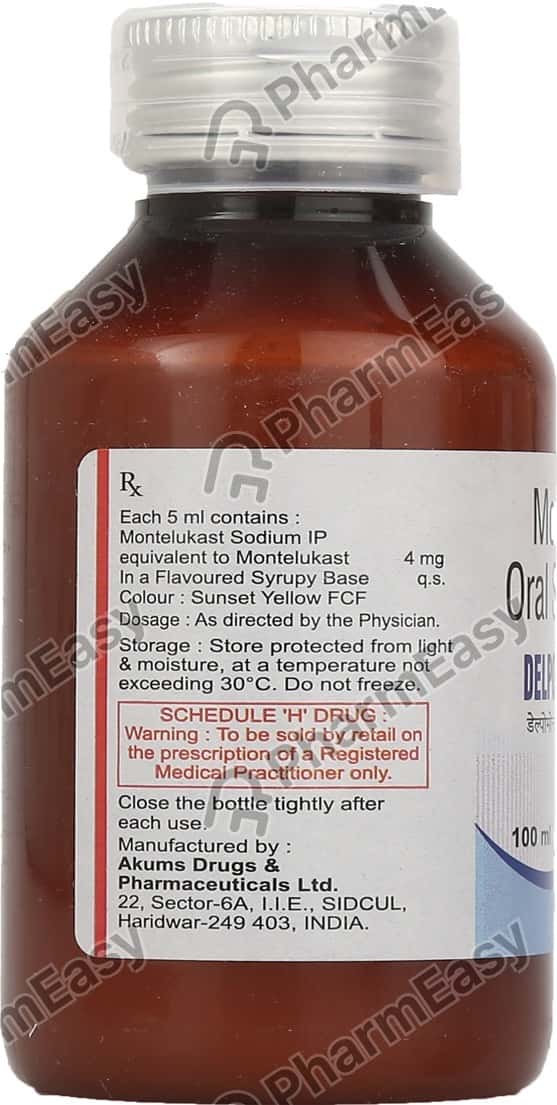 Buy Delpomont 4 MG Suspension (100) Online at Flat 15% OFF | PharmEasy