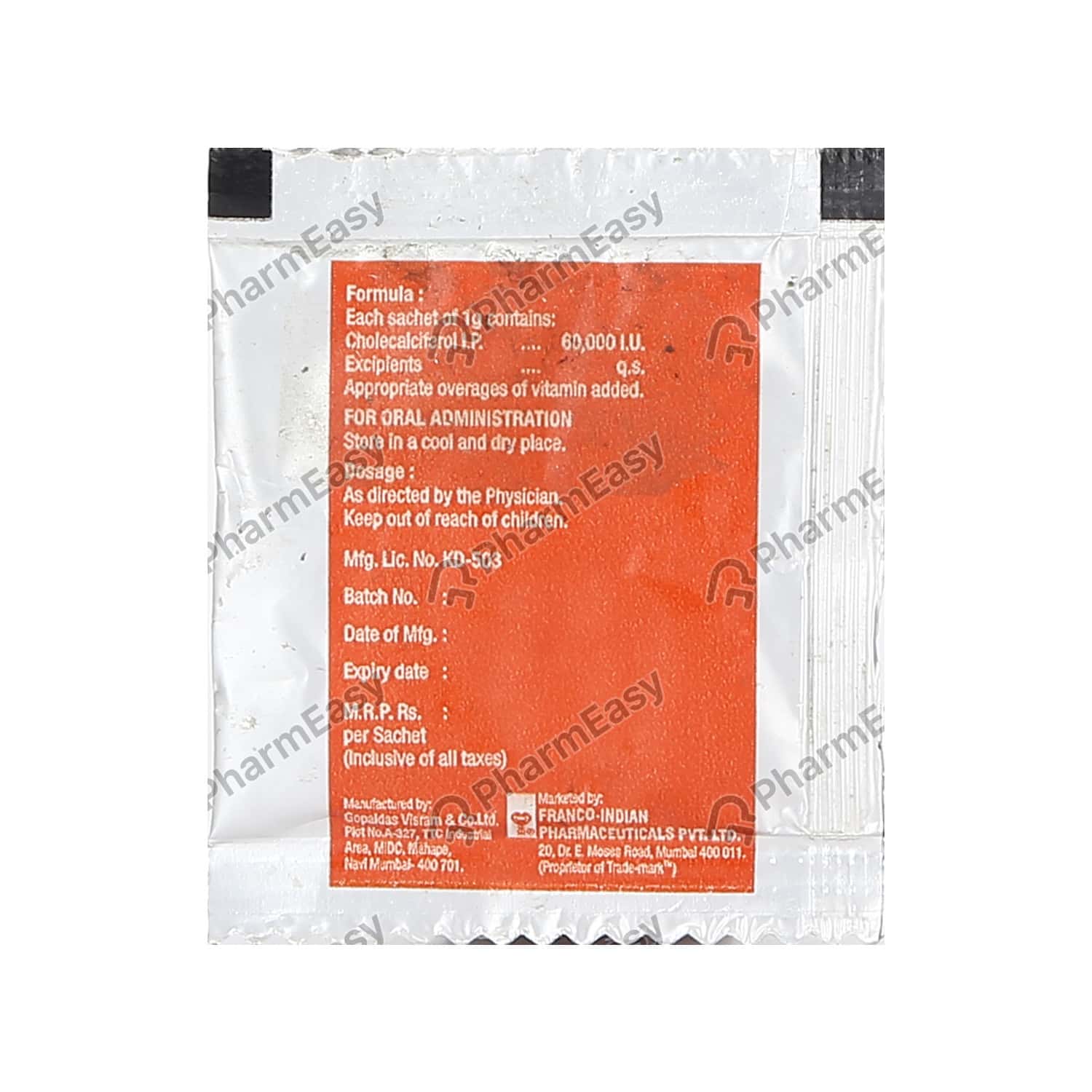 Zindee 60000 IU Granule (1) - Uses, Side Effects, Dosage, Composition ...