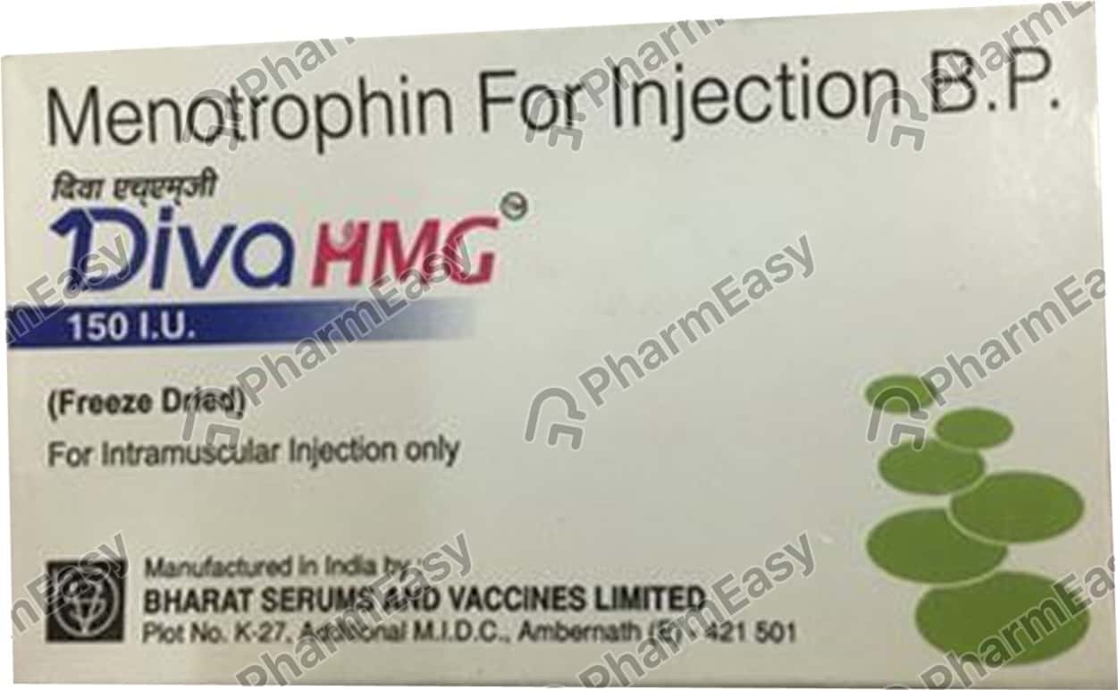 Diva Hmg 150 IU Powder For Injection (1): Uses, Side Effects, Price ...
