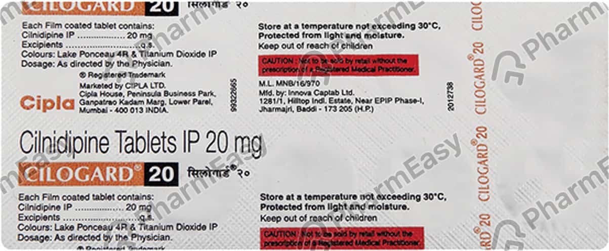Cilogard 20 MG Tablet (10): Uses, Side Effects, Price & Dosage | PharmEasy