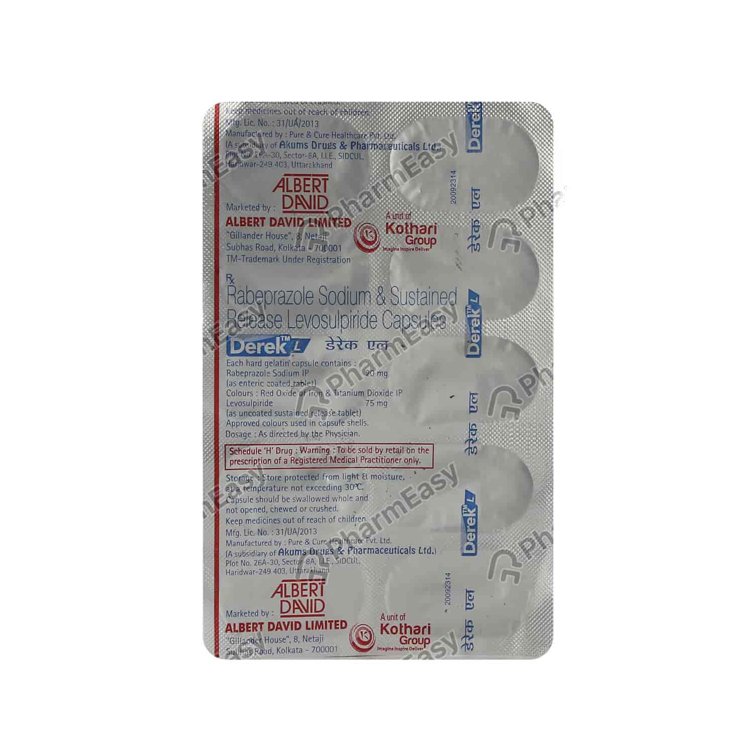 Derek L Capsule - Uses, Side Effects, Dosage, Composition & Price ...