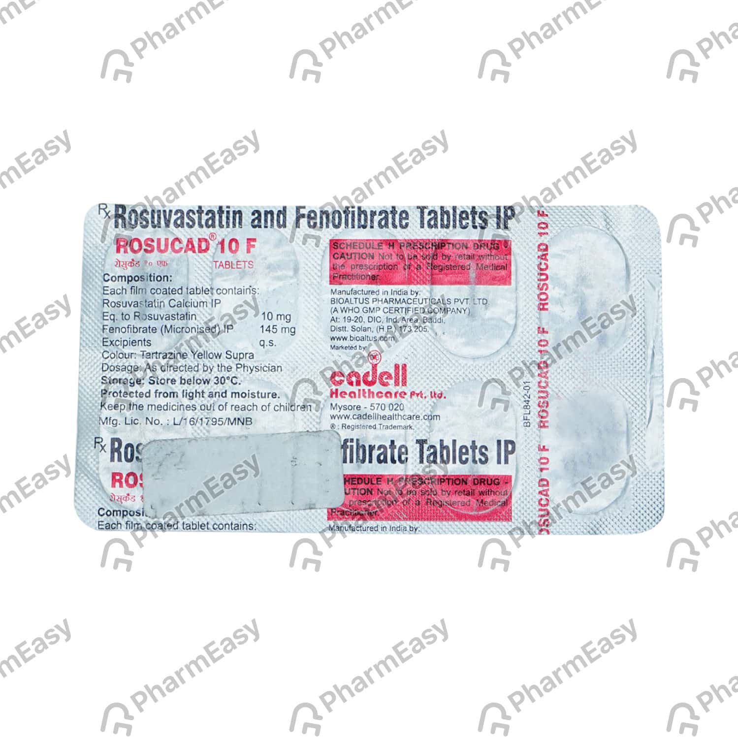 Rosucad 10mg F Strip Of 10 Tablets: Uses, Side Effects, Price & Dosage ...