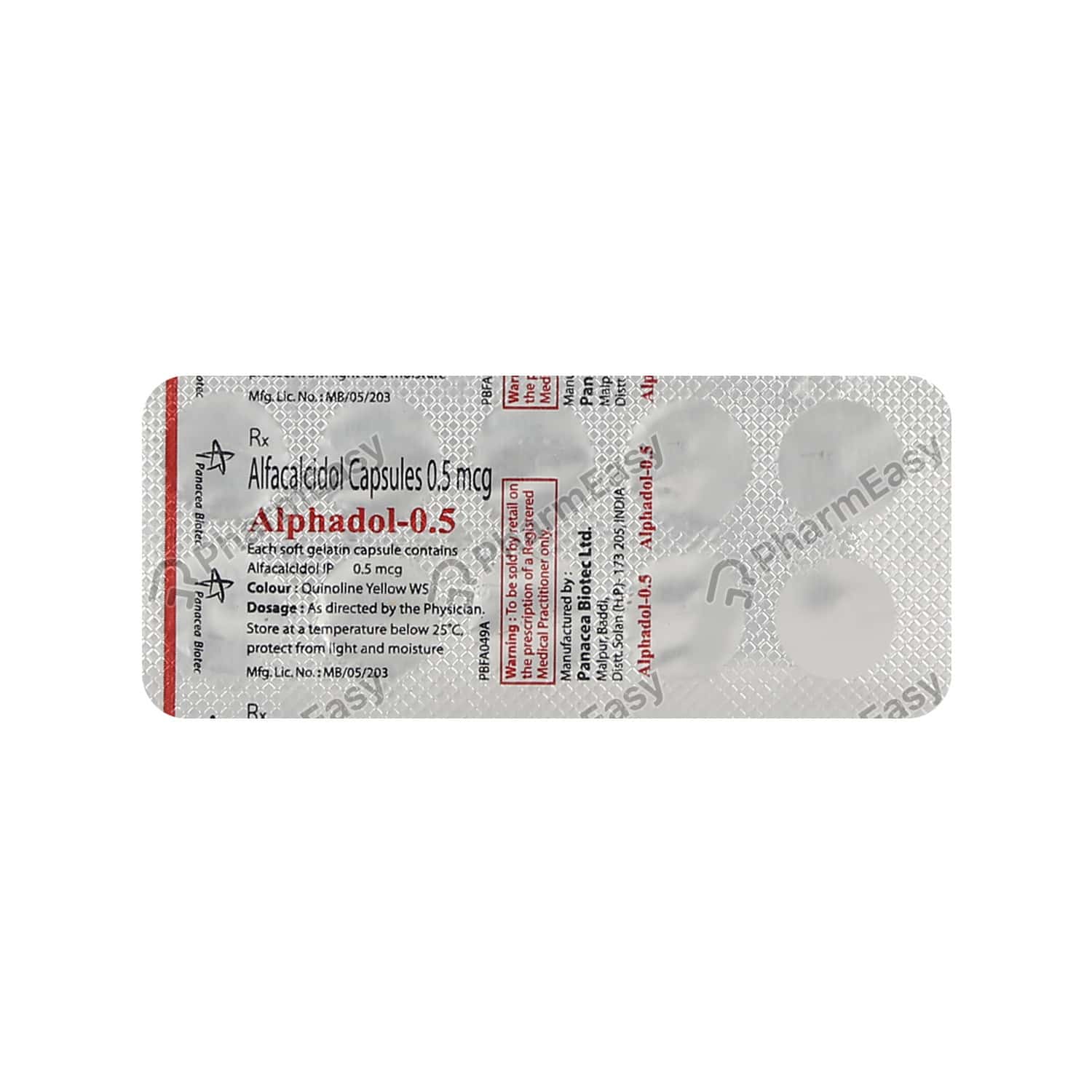 Buy Alphadol 0.5 MG Capsule (10) Online at Flat 18% OFF* | PharmEasy