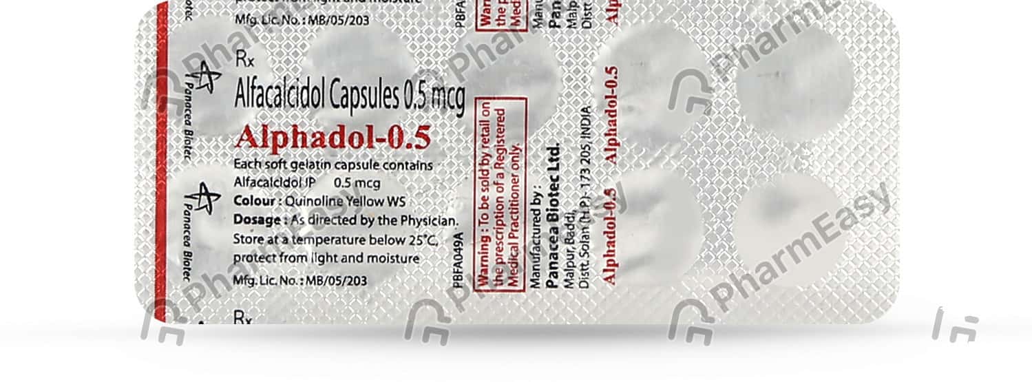 Buy Alphadol 0.5 MCG Capsule (10) Online at Flat 15% OFF | PharmEasy