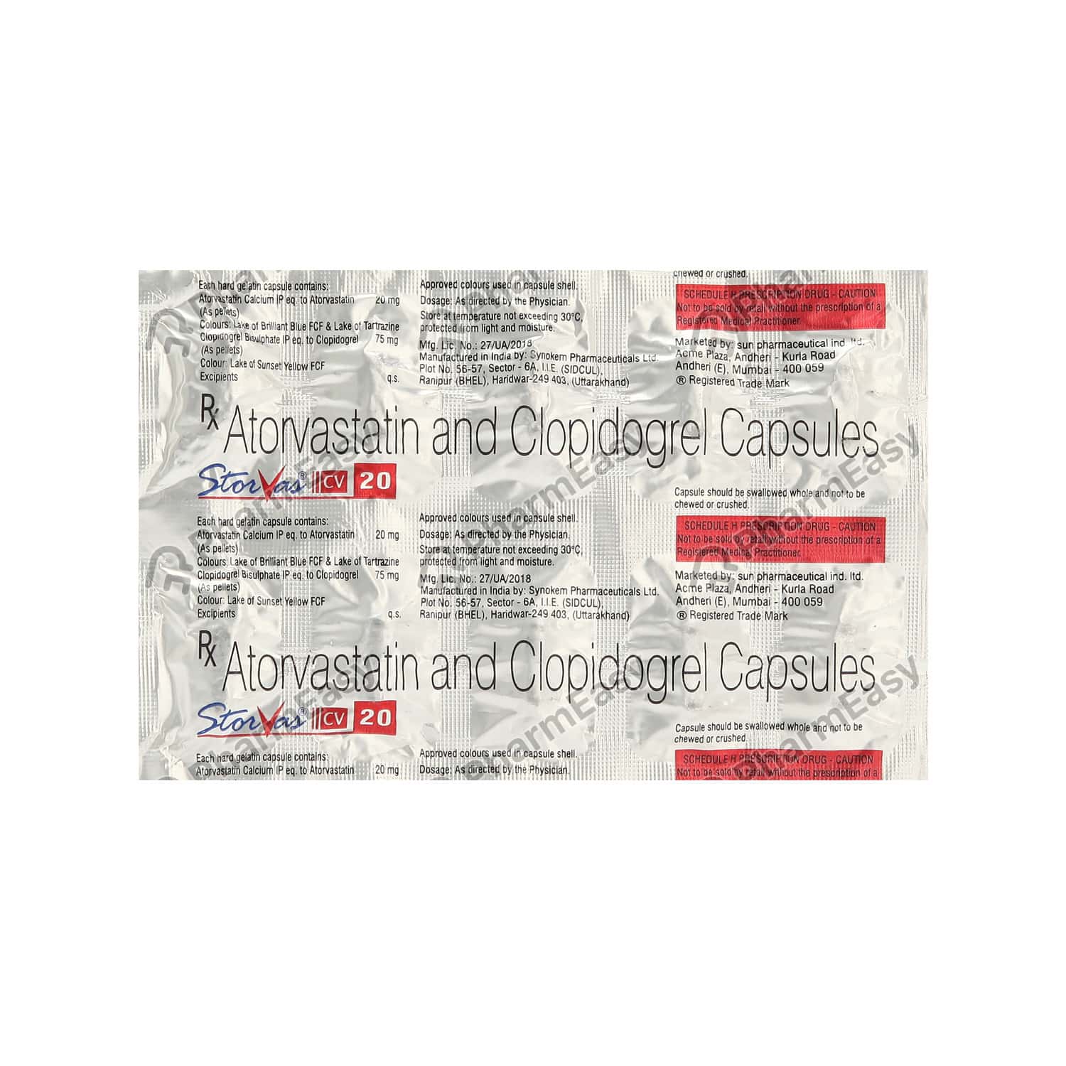 Buy Storvas Cv 20mg Capsule Online at Flat 18% OFF* | PharmEasy