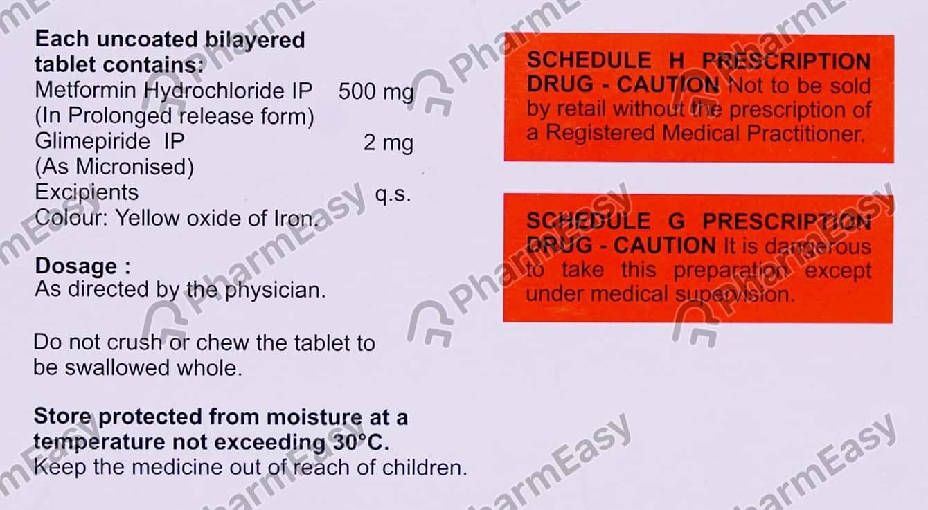 Glimser 2mg Tablet 15'S: Uses, Side Effects, Price & Dosage | PharmEasy