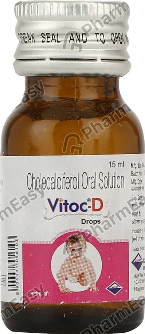 Vitoc D 800 IU/ML Oral Drop (15): Uses, Side Effects, Price & Dosage ...