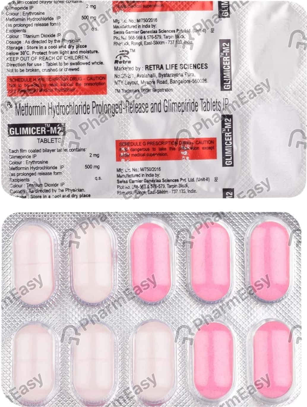 Glimicer M 2mg Strip Of 10 Tablets: Uses, Side Effects, Price & Dosage ...