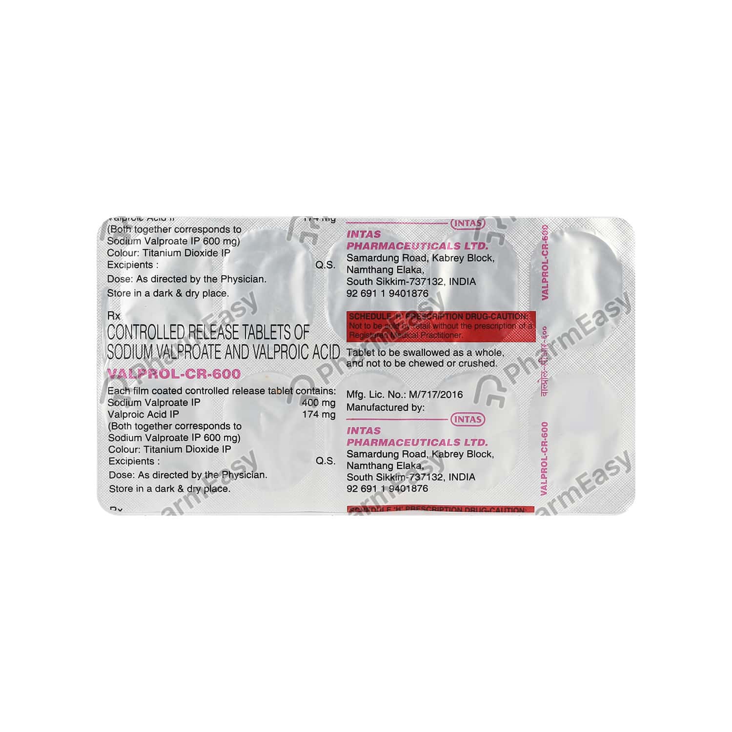 Buy Valprol Cr 600mg Tablet Online at Flat 18% OFF* | PharmEasy