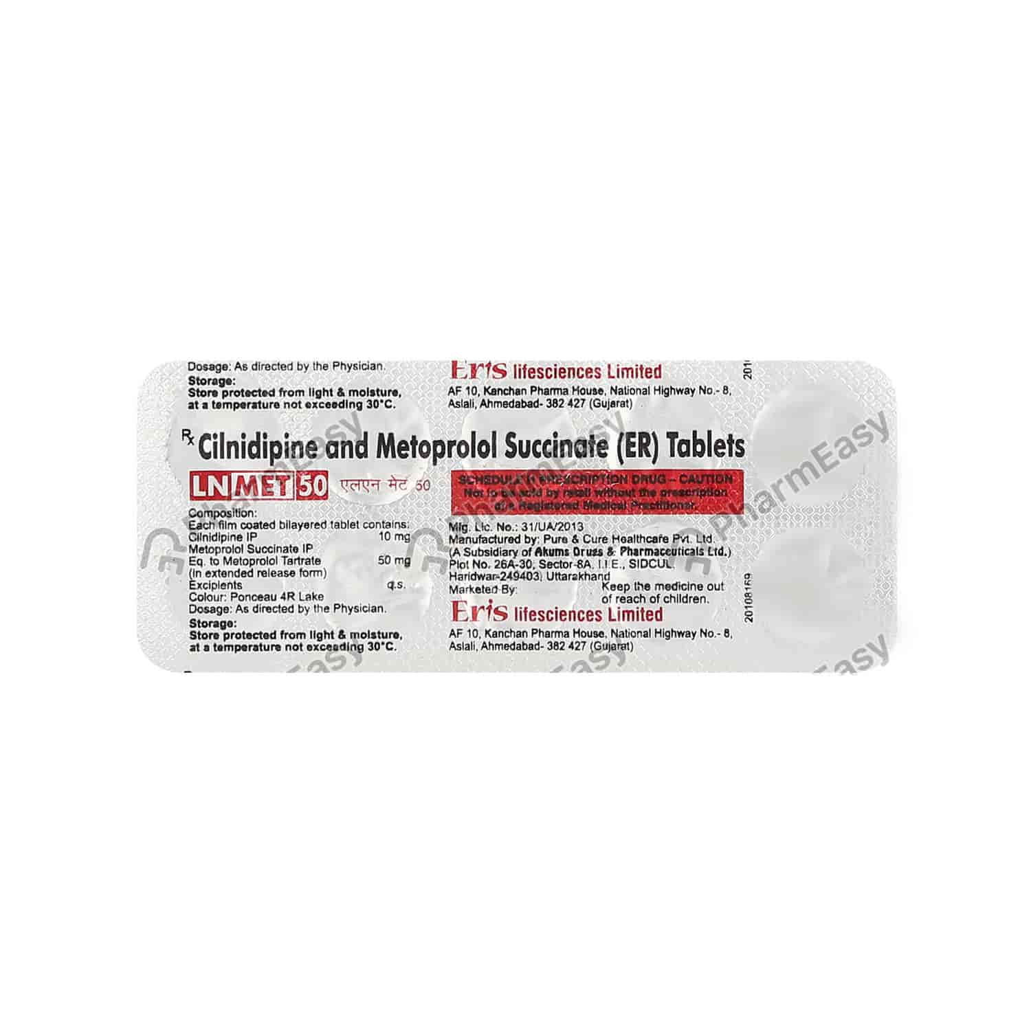 Buy Lnmet 50mg Tablet Online at Flat 18% OFF* | PharmEasy