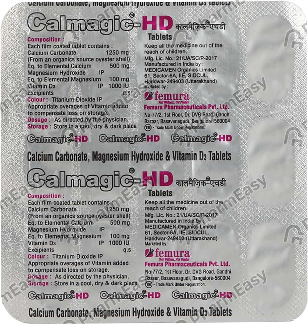 Buy Calmagic Hd Strip Of 15 Tablets Online at Flat 15% OFF | PharmEasy