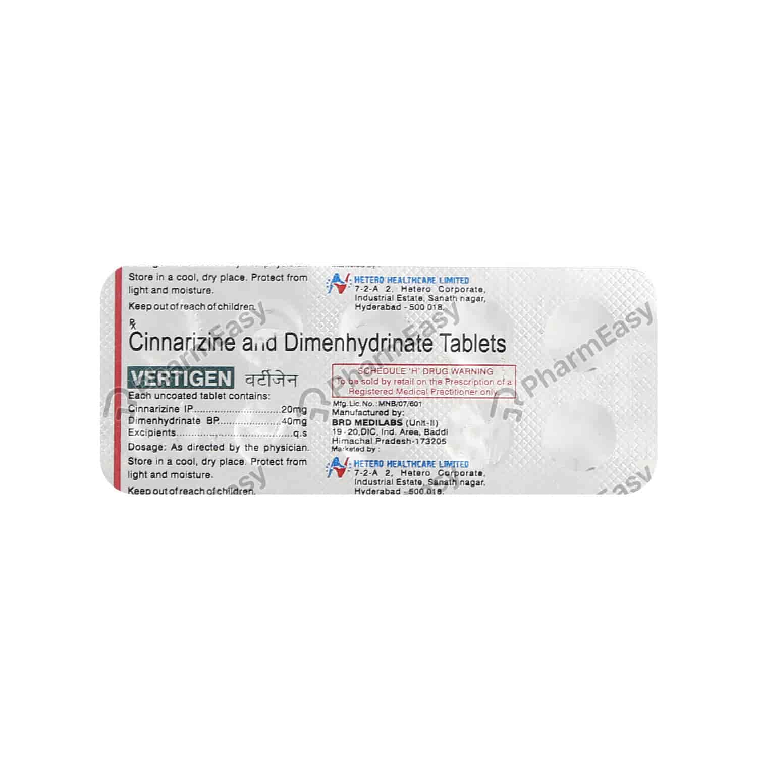 Buy Vertigen Tablet Online at Flat 18% OFF* | PharmEasy