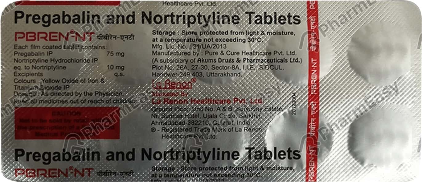 Pbren Nt Strip Of 10 Tablets: Uses, Side Effects, Price & Dosage ...