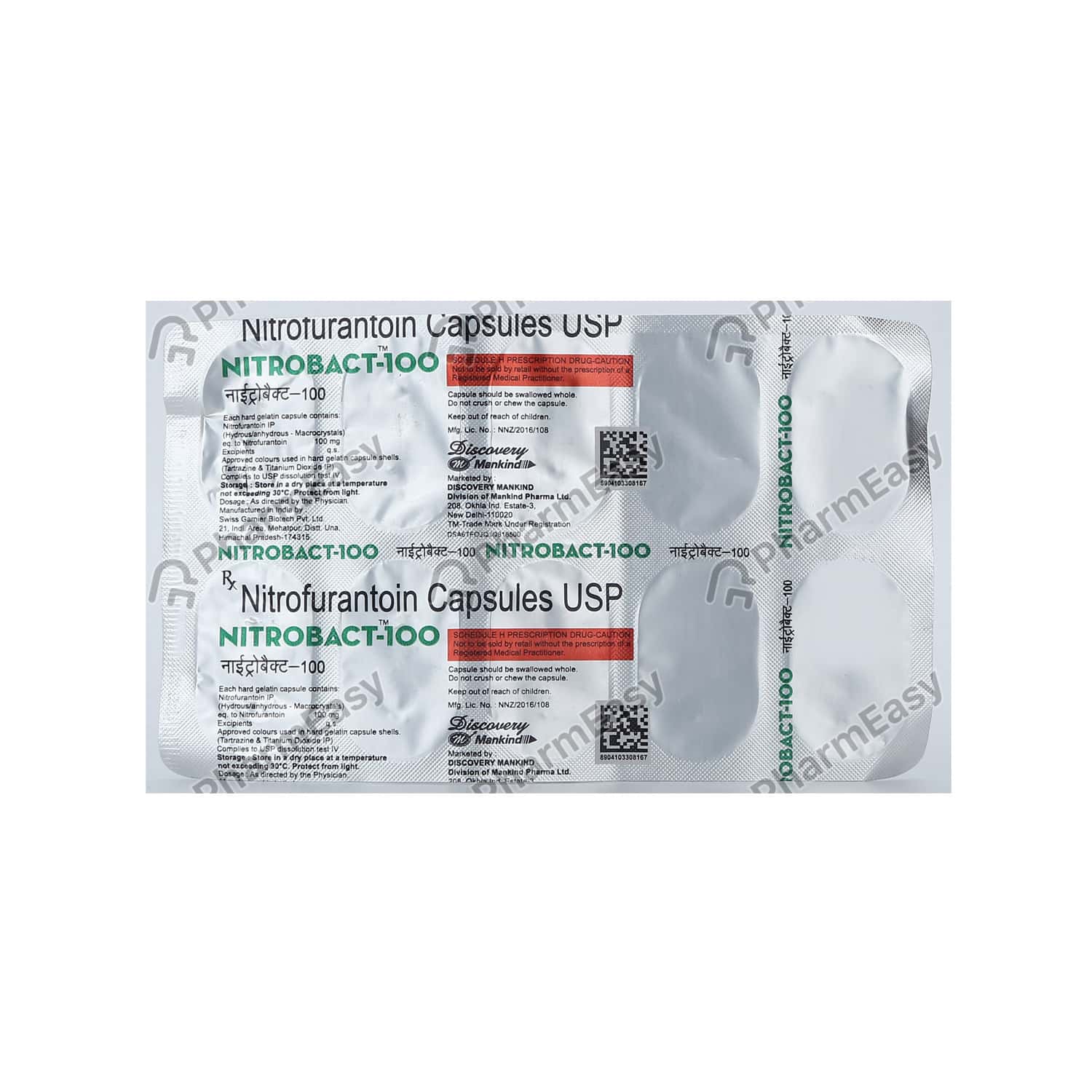 Buy Nitrobact 100 MG Capsule (10) Online at Flat 18% OFF* | PharmEasy