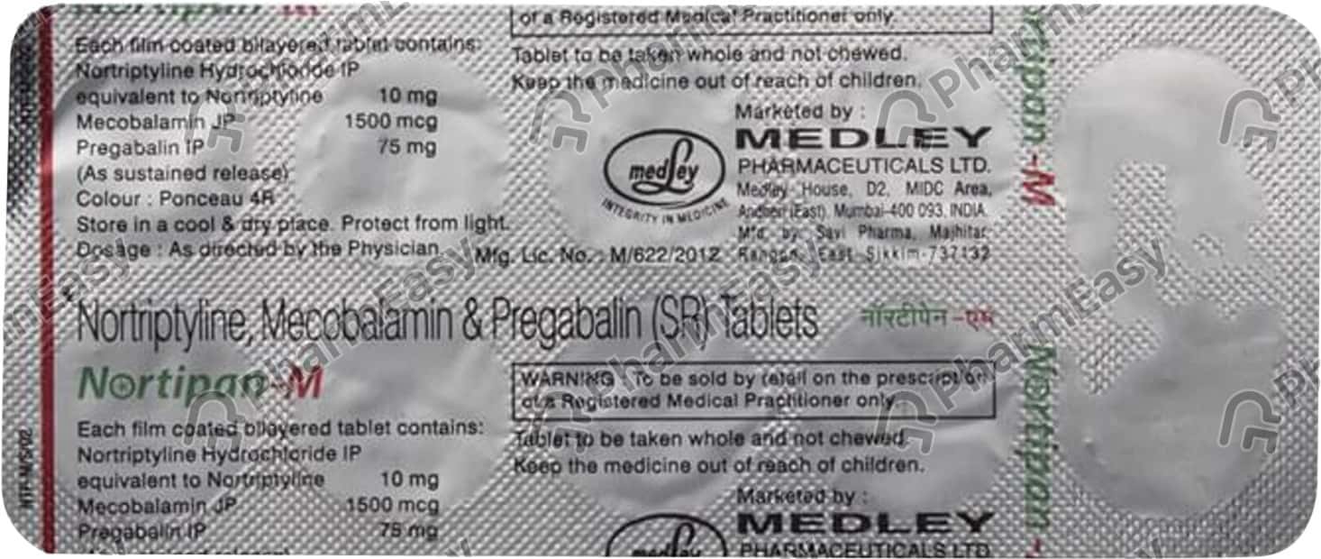 Nortipan M Strip Of 10 Tablets: Uses, Side Effects, Price & Dosage ...