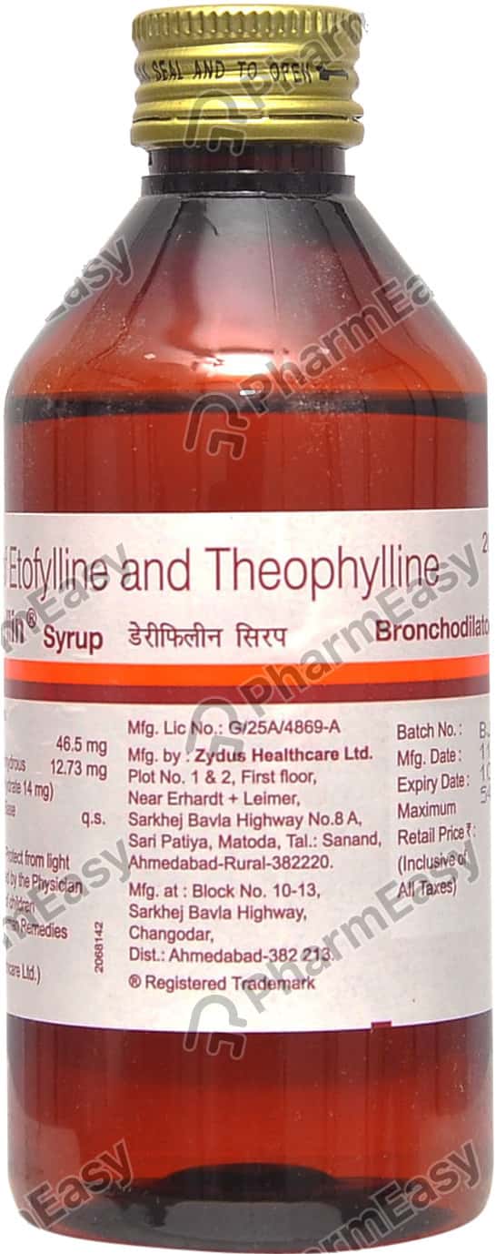 Buy Deriphyllin Syrup 200ml Online at Flat 15% OFF | PharmEasy