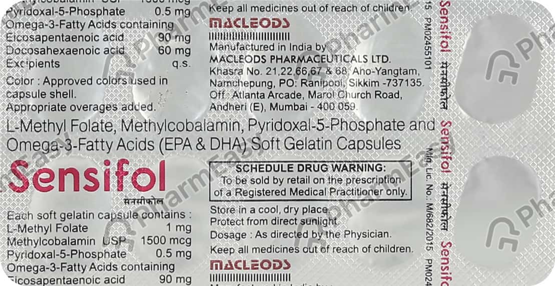 Sensifol Strip Of 10 Softgel Capsules: Uses, Side Effects, Price ...