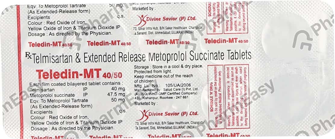 Teledin Mt Strip Of 10 Tablets: Uses, Side Effects, Price & Dosage ...