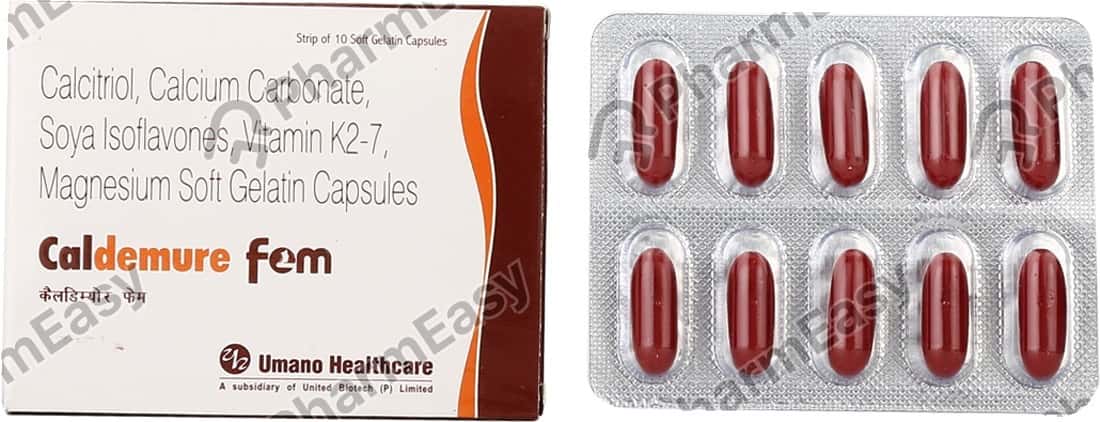 Buy Caldemure Fem Strip Of 10 Capsules Online at Flat 15% OFF | PharmEasy