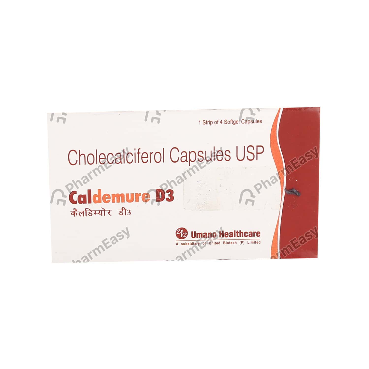 Caldemure D3 60000 IU Capsule (4) - Uses, Side Effects, Dosage ...