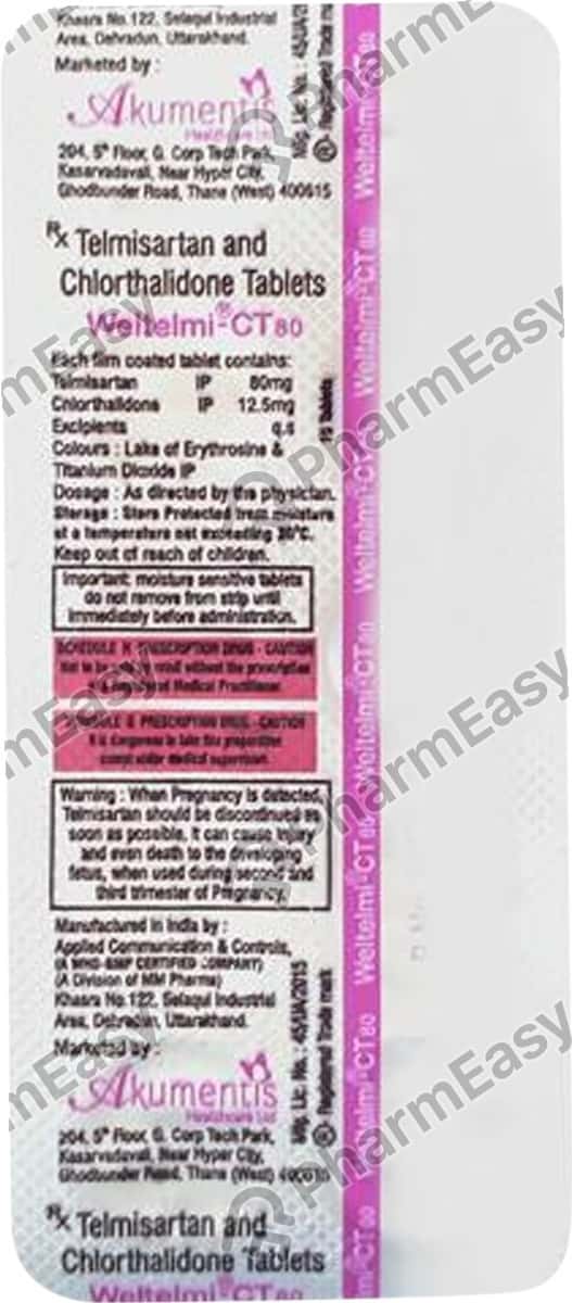 Weltelmi Ct 80mg Strip Of 10 Tablets: Uses, Side Effects, Price ...