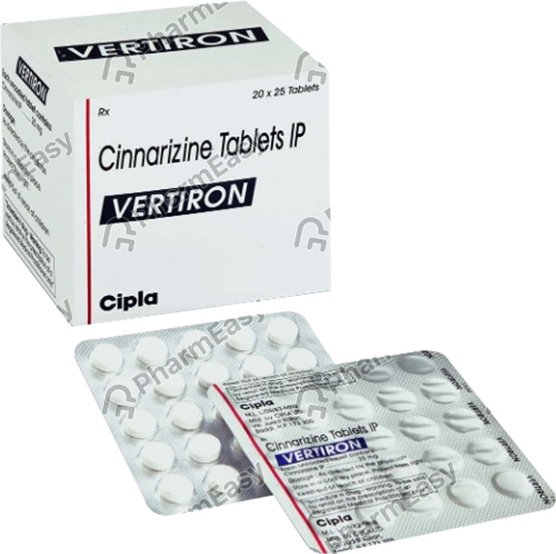 Vertiron 25 MG Tablet (25): Uses, Side Effects, Price, Dosage ...