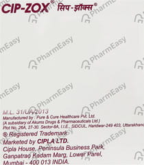 Cip-Zox Tablet: Uses, Side-effects, Price, Dosage & More Info - PharmEasy