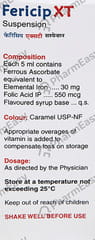 Fericip Xt Bottle Of 150ml Suspension: Uses, Side Effects, Price ...