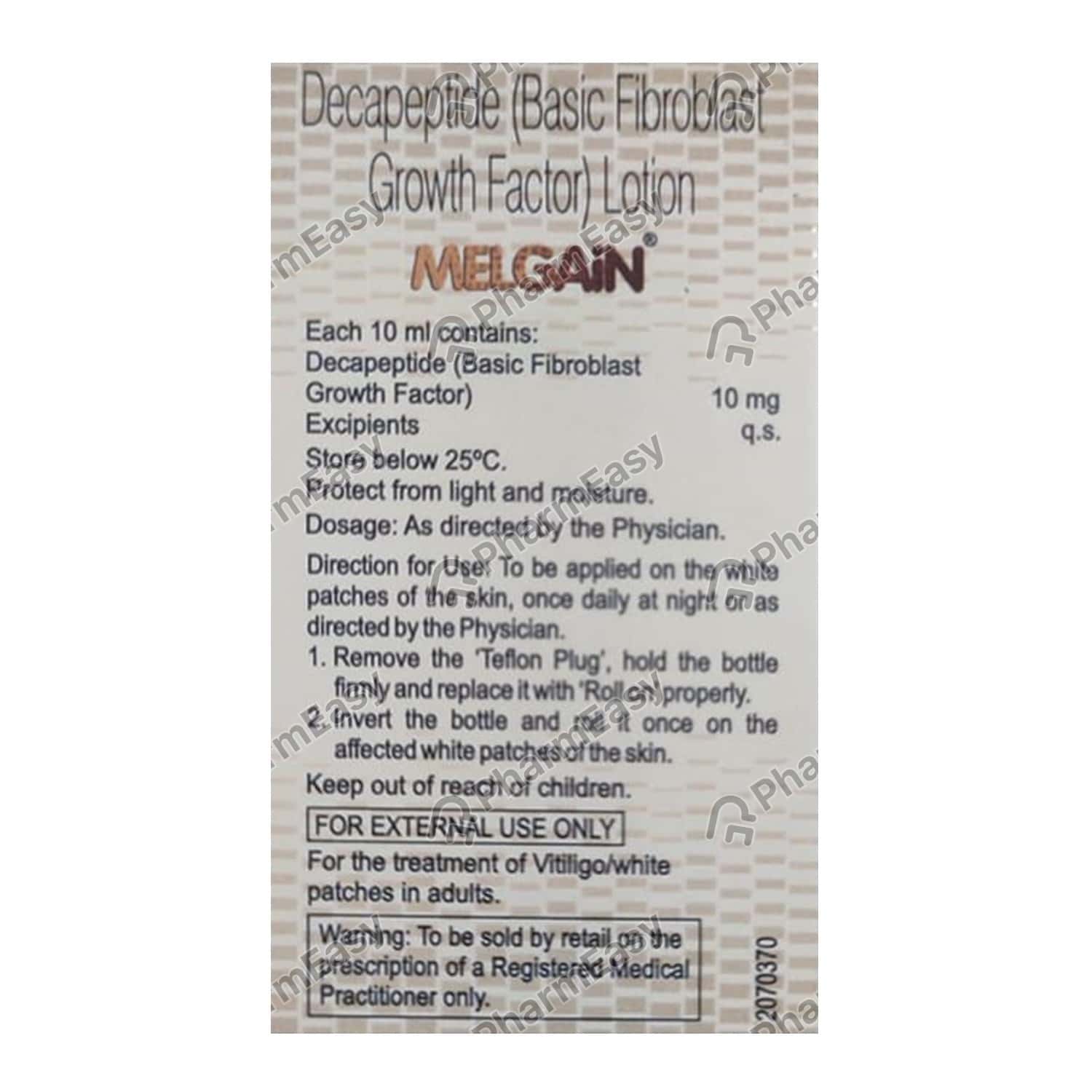 Buy Melgain 10 MG Lotion (10) Online at Flat 15% OFF | PharmEasy