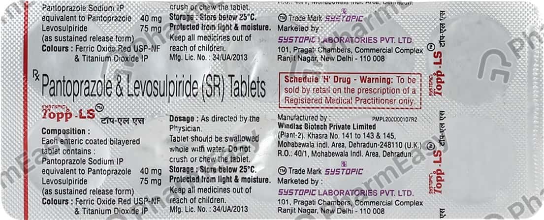 Topp Ls Strip Of 10 Tablets: Uses, Side Effects, Price & Dosage | PharmEasy