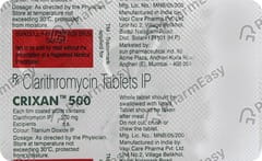 Crixan 500 MG Tablet (6): Uses, Side Effects, Price & Dosage | PharmEasy