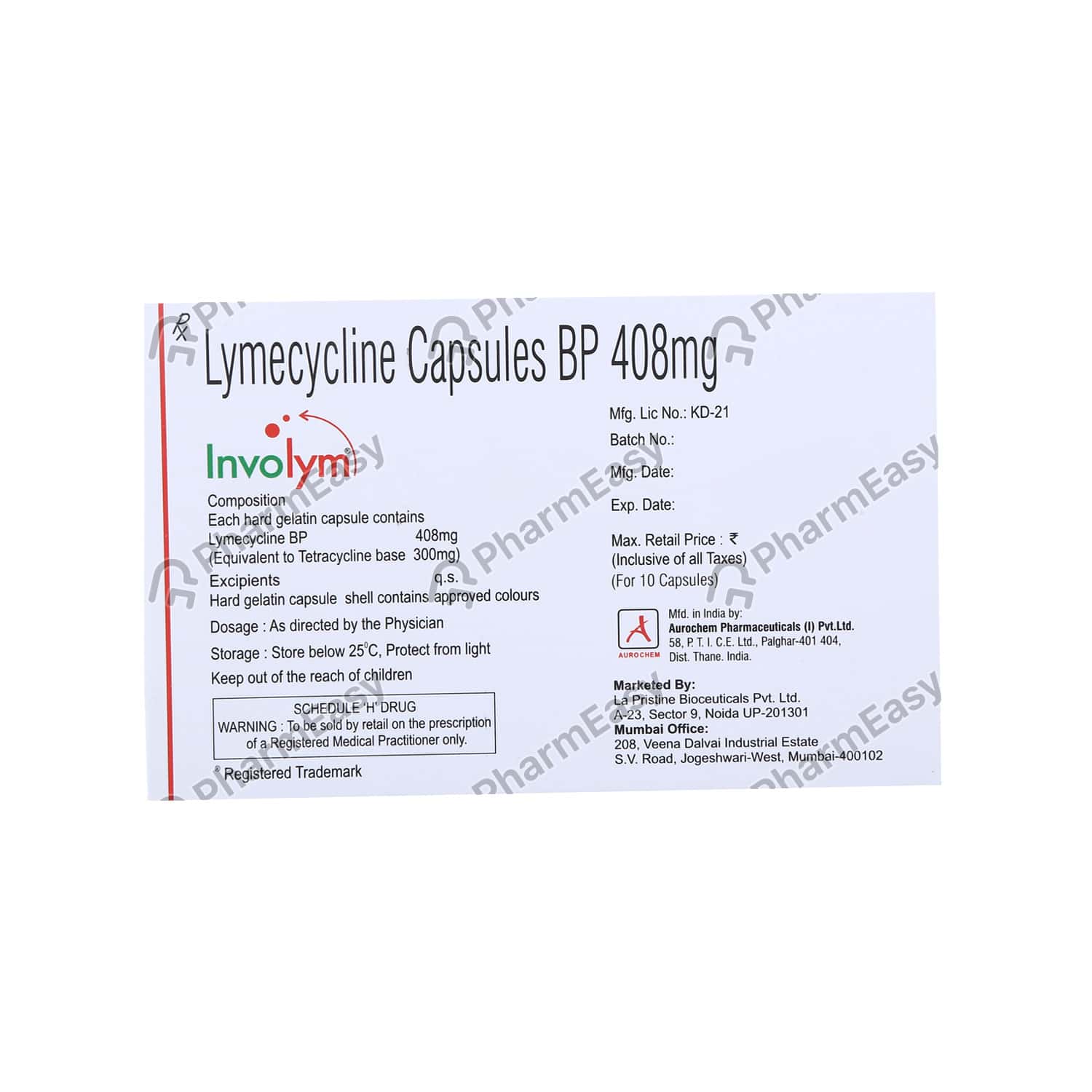 Involym 408 MG Capsule (10): Uses, Side Effects, Price & Dosage | PharmEasy