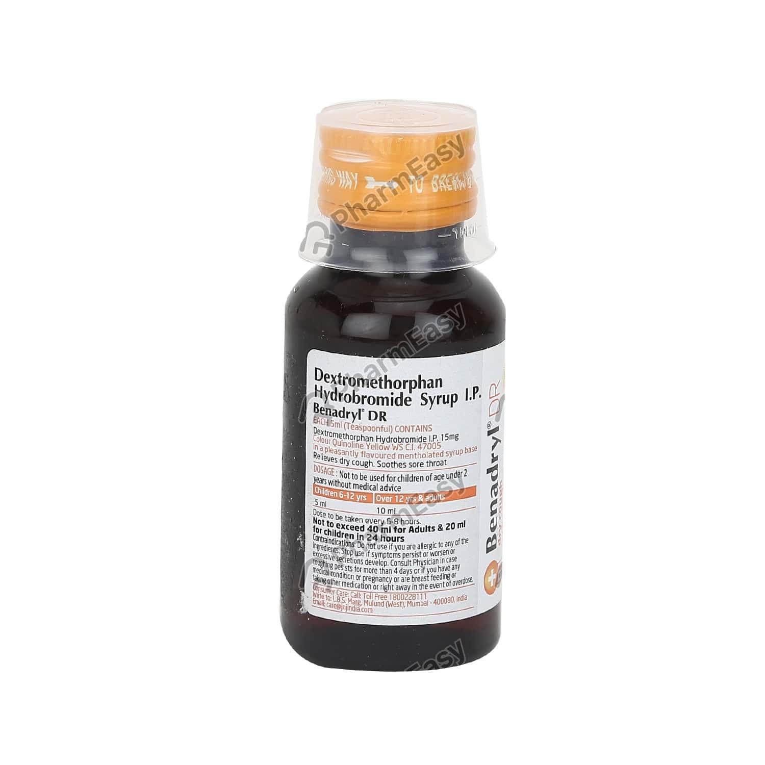 Buy Benadryl Dr 15 MG Syrup (50) Online at Flat 18% OFF* | PharmEasy