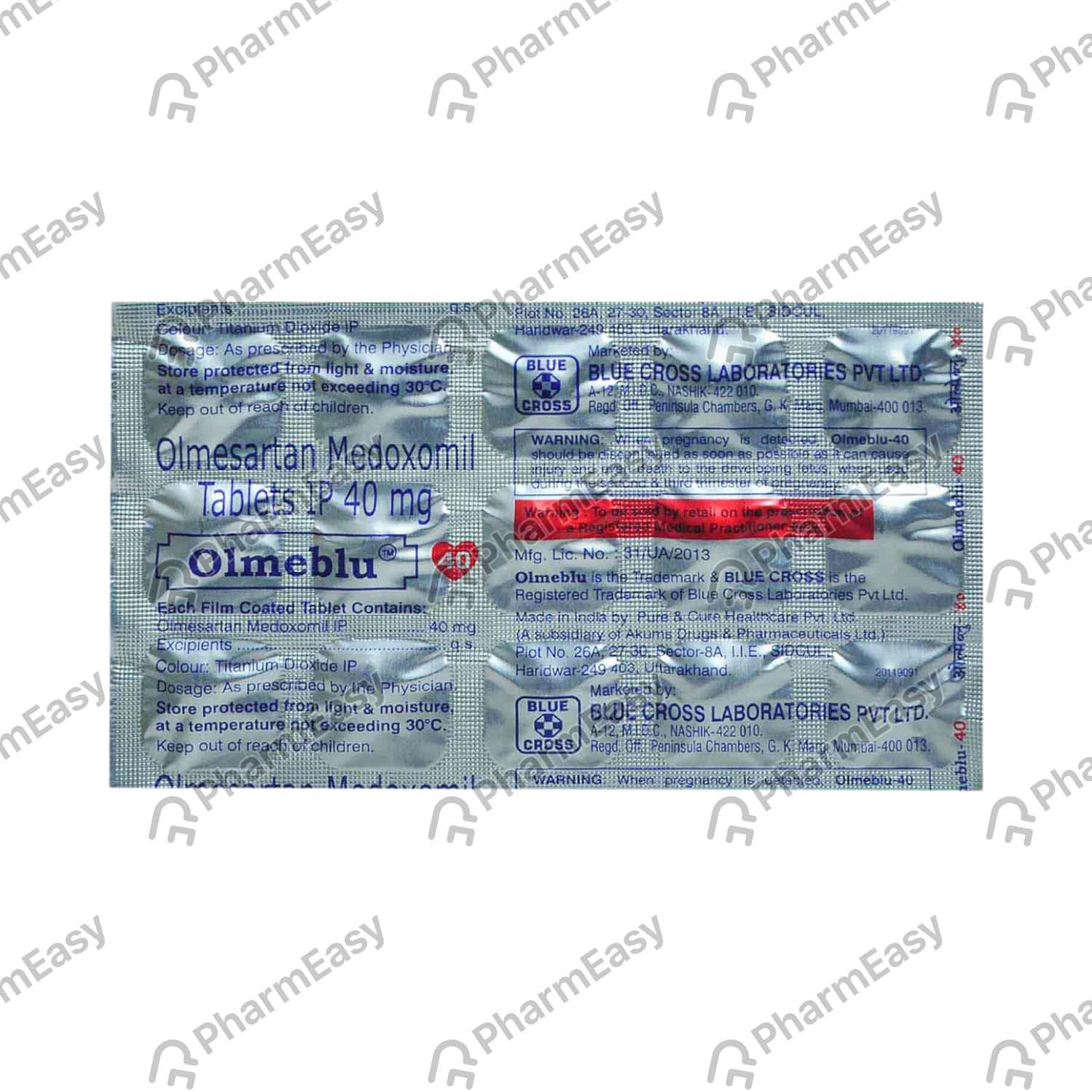 Olmeblu 40 MG Tablet (10): Uses, Side Effects, Price & Dosage | PharmEasy
