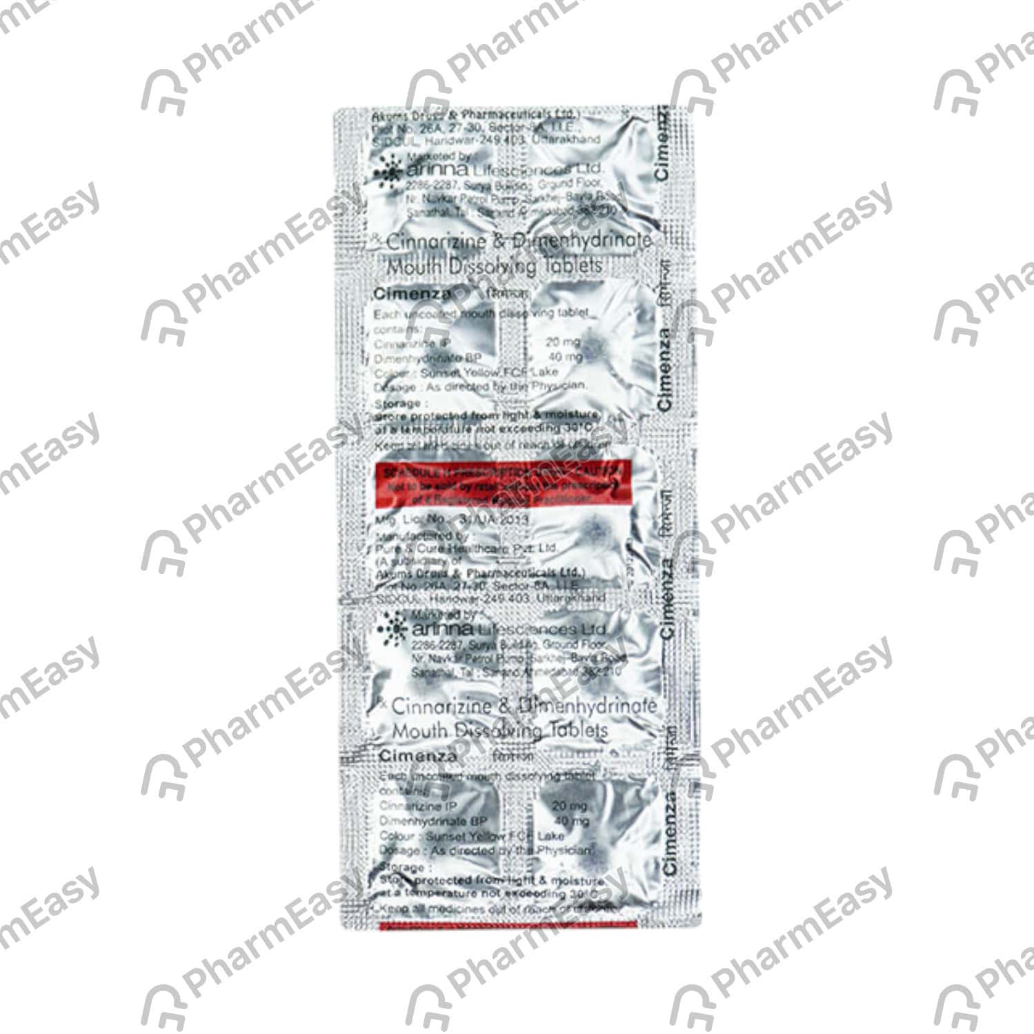 Cimenza Strip Of 10 Tablets: Uses, Side Effects, Price & Dosage | PharmEasy