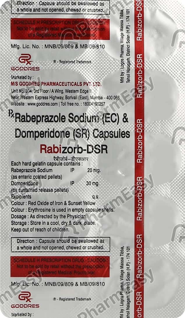 Rabizorb Dsr Capsule: Uses, Side Effects, Price & Dosage | PharmEasy