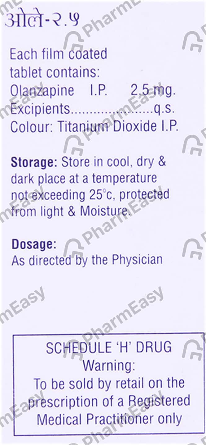 Olay 2.5 MG Tablet (10): Uses, Side Effects, Price & Dosage | PharmEasy
