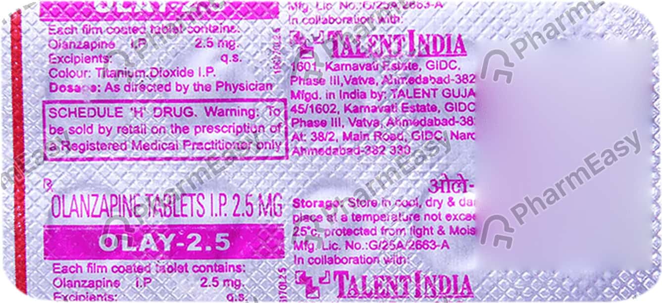 Olay 2.5 MG Tablet (10): Uses, Side Effects, Price & Dosage | PharmEasy