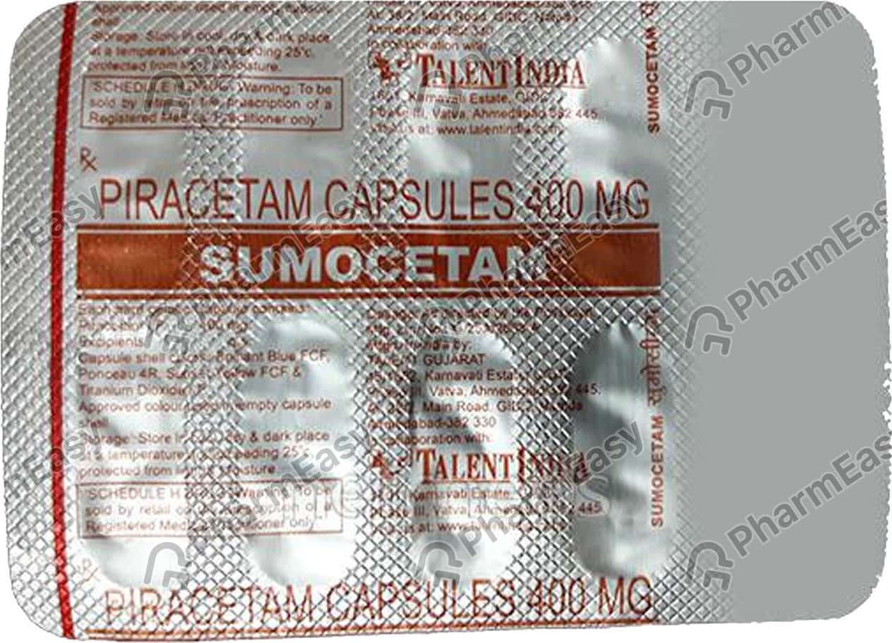 Sumocetam 400 MG Capsule (10): Uses, Side Effects, Price & Dosage ...