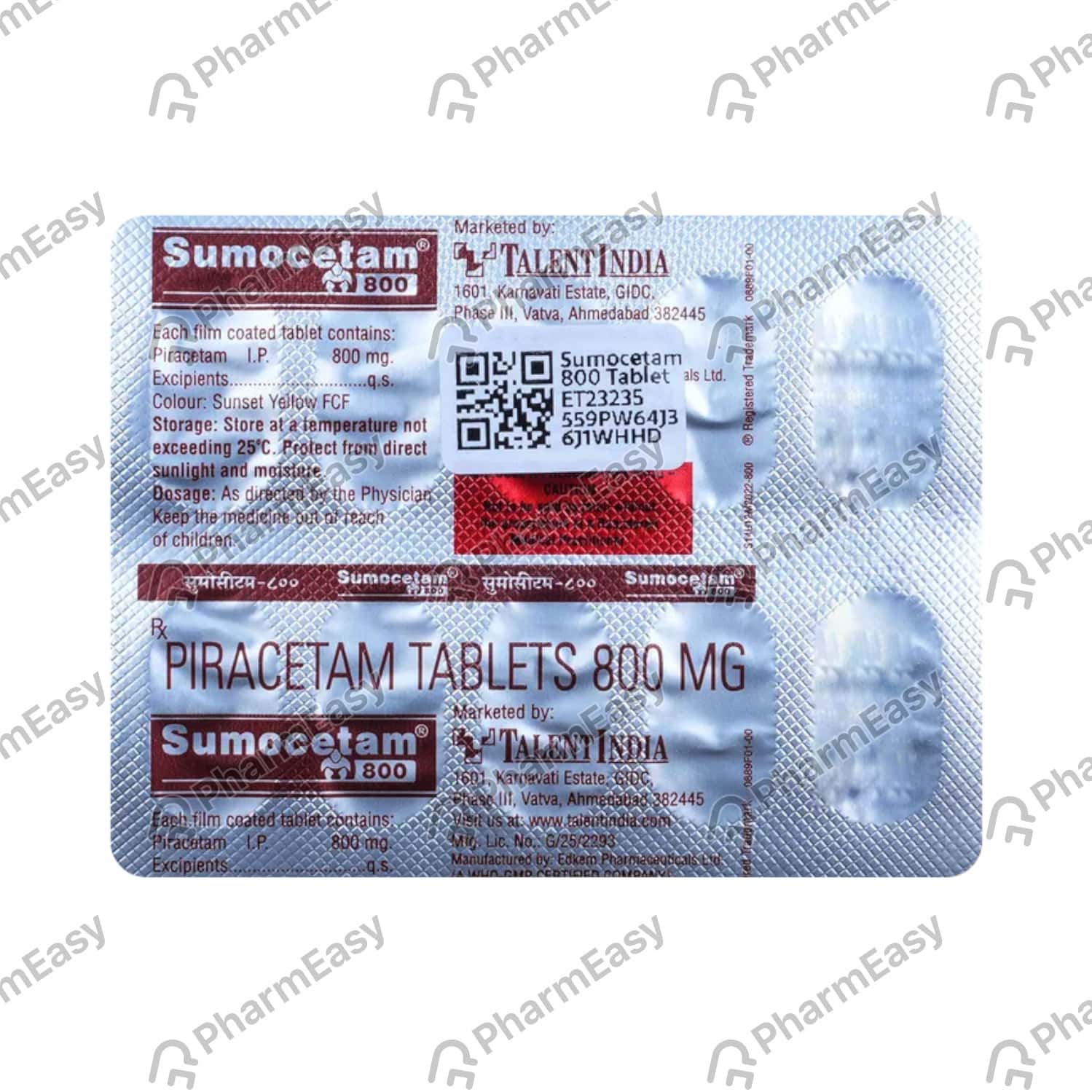 Sumocetam 800 MG Tablet (10): Uses, Side Effects, Price & Dosage ...