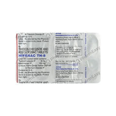 Hifenac Th 8mg Tablet - Uses, Side Effects, Dosage, Composition & Price ...