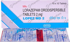 Lopez Md 2 MG Tablet (10): Uses, Side Effects, Price & Dosage | PharmEasy