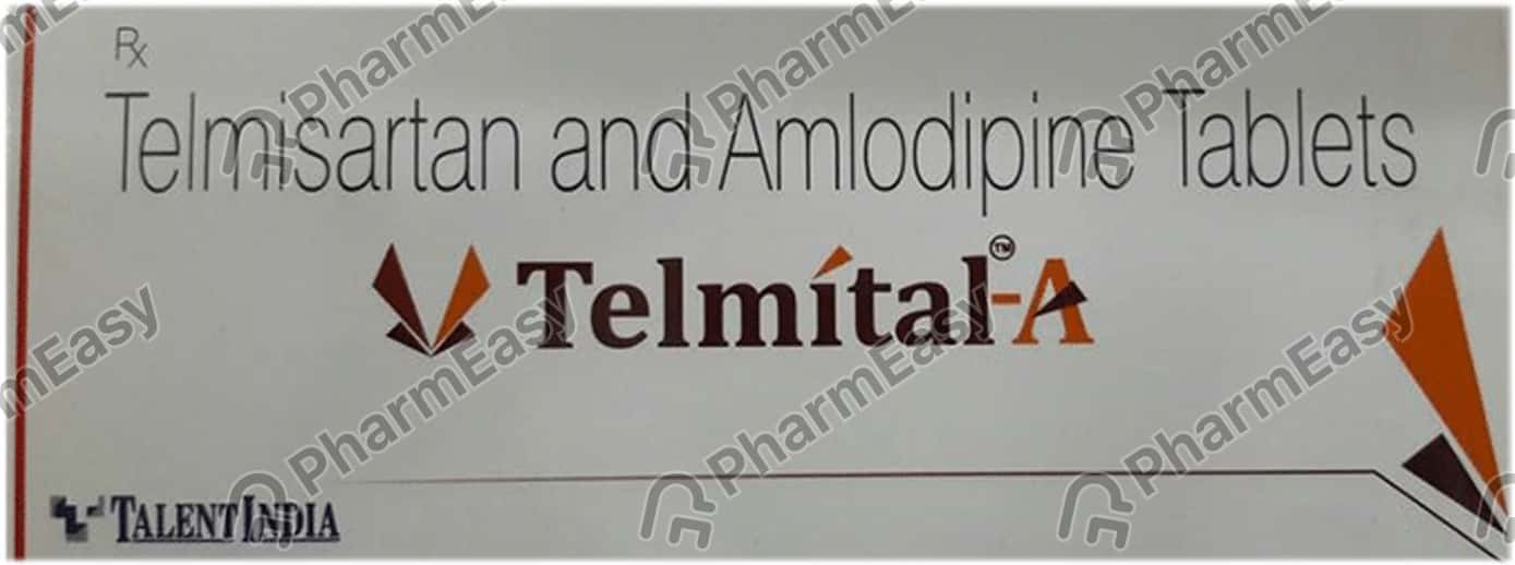 Telmital A Strip Of 10 Tablets: Uses, Side Effects, Price & Dosage ...