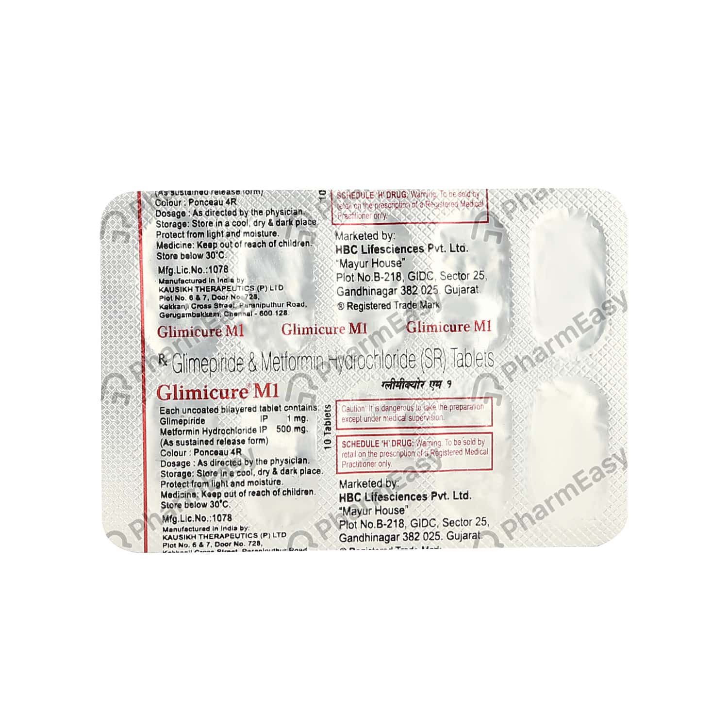 Glimicure M 1mg Strip Of 10 Tablets - Uses, Side Effects, Dosage ...