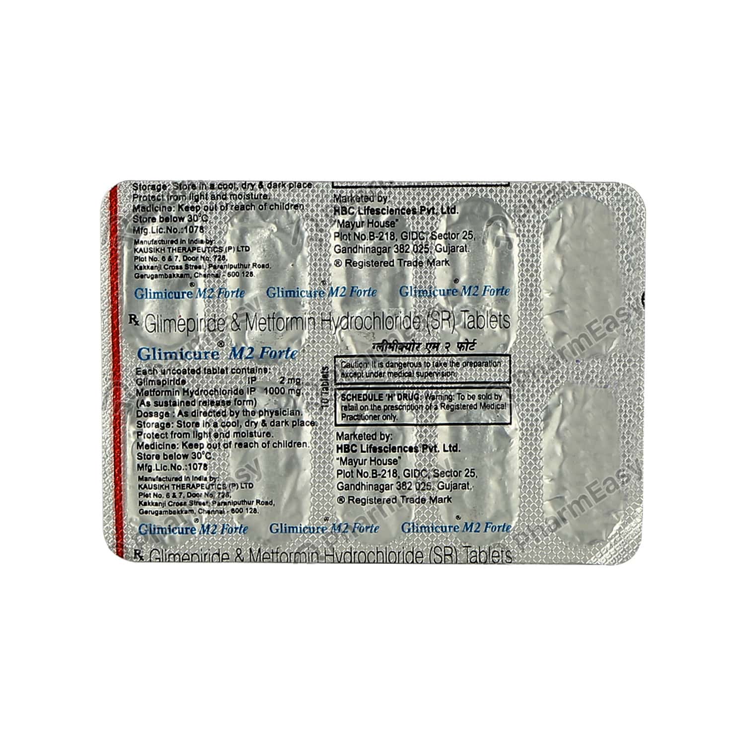 Glimicure M 2mg Forte Strip Of 10 Tablets: Uses, Side Effects, Price & Dosage | PharmEasy