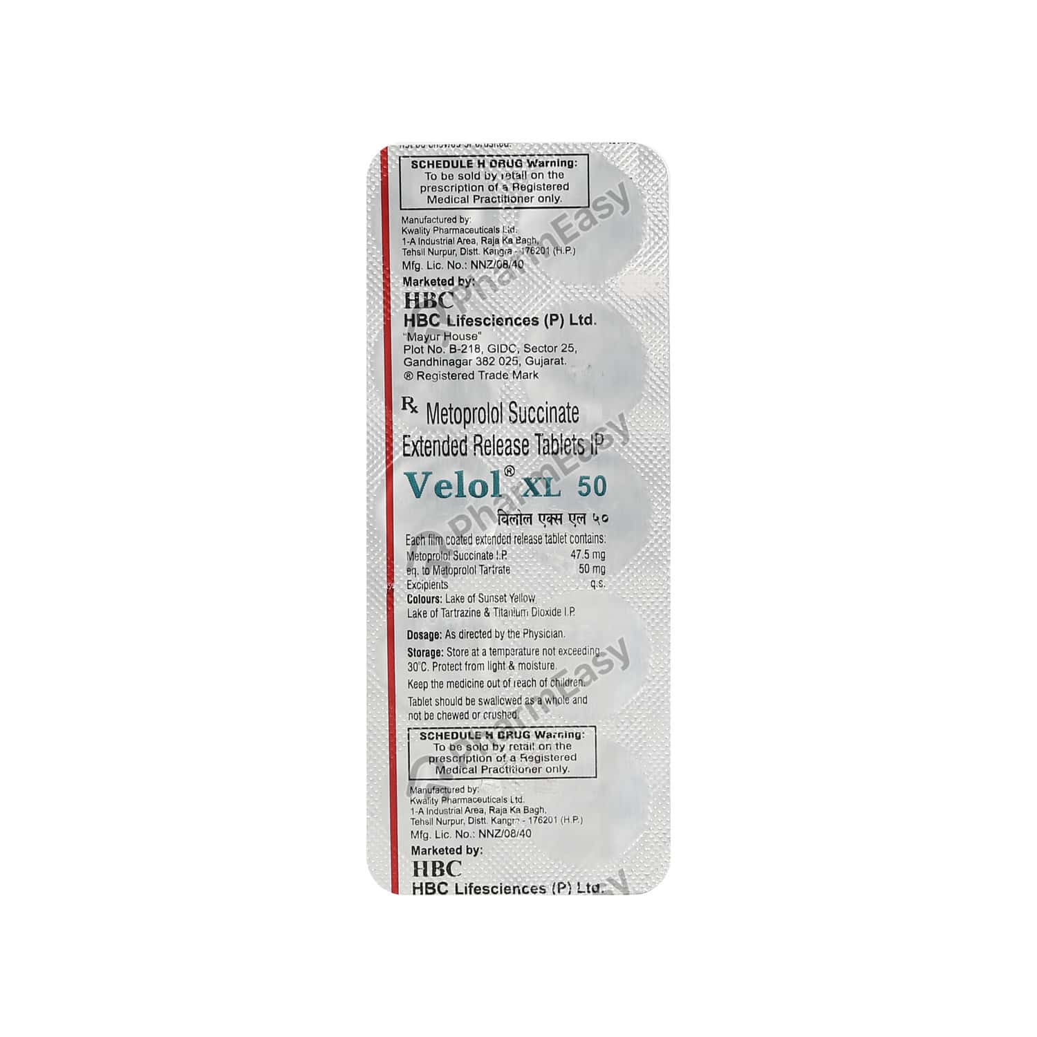 Velol Xl 50 MG Tablet (10): Uses, Side Effects, Price, Dosage ...