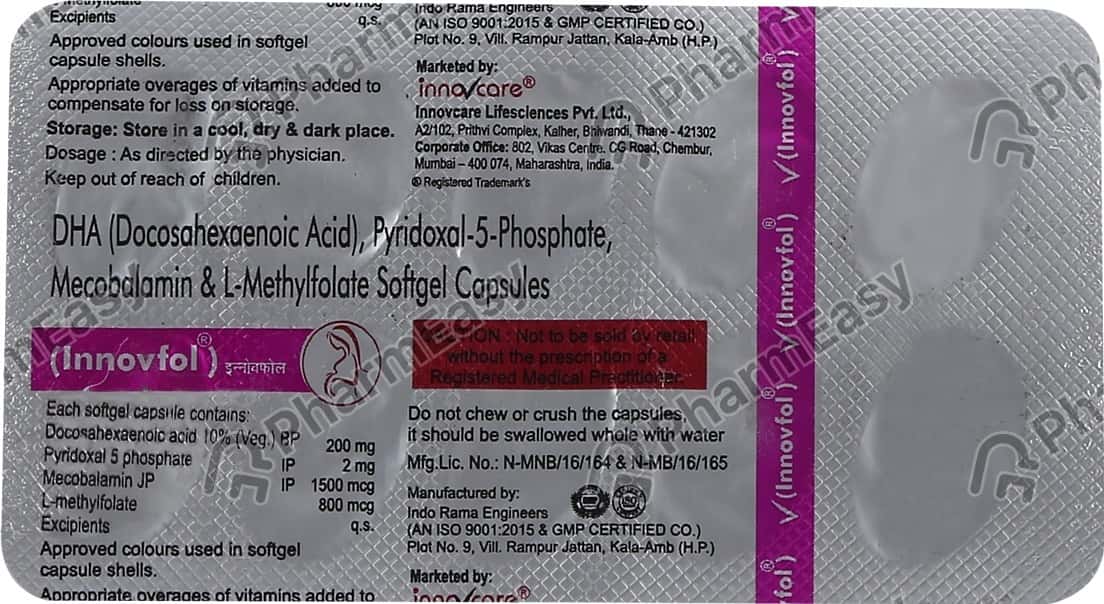 Buy Innovfol Strip Of 10 Capsules Online at Flat 15% OFF | PharmEasy