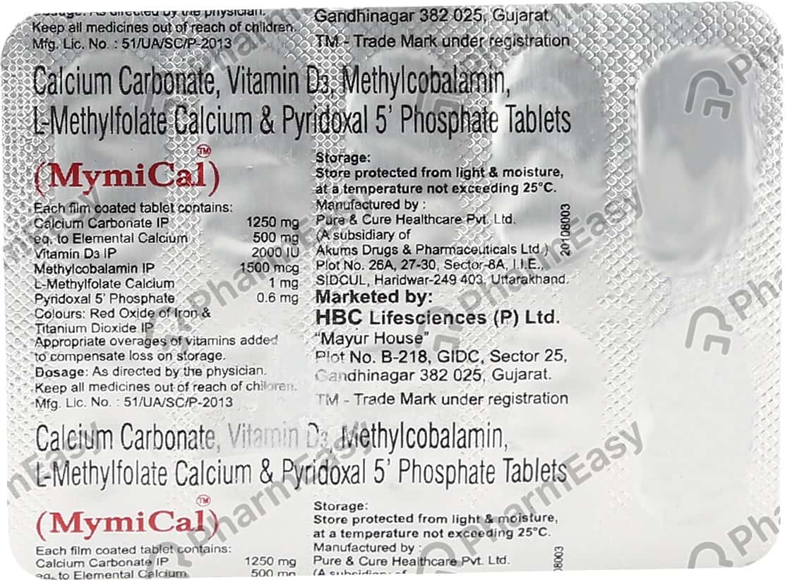 Buy Mymical Strip Of 10 Tablets Online at Flat 15% OFF | PharmEasy